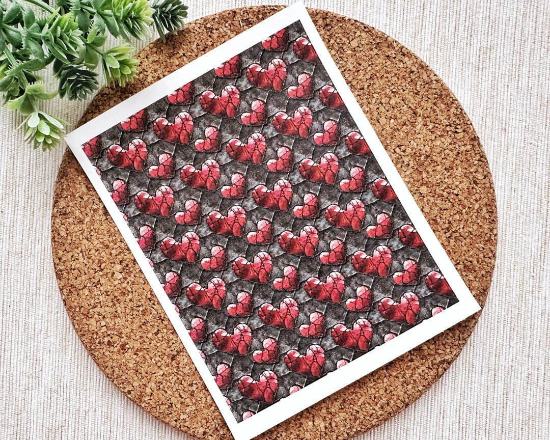Crimson Heartstones Polymer Clay Transfer Sheet: Valentine's Jewelry - Etsy