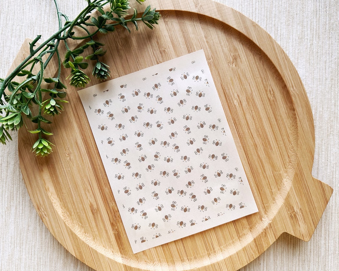 Bees Spring Floral Clay Transfer Sheet, Water Soluble Transfer Paper, Polymer Clay Image ...