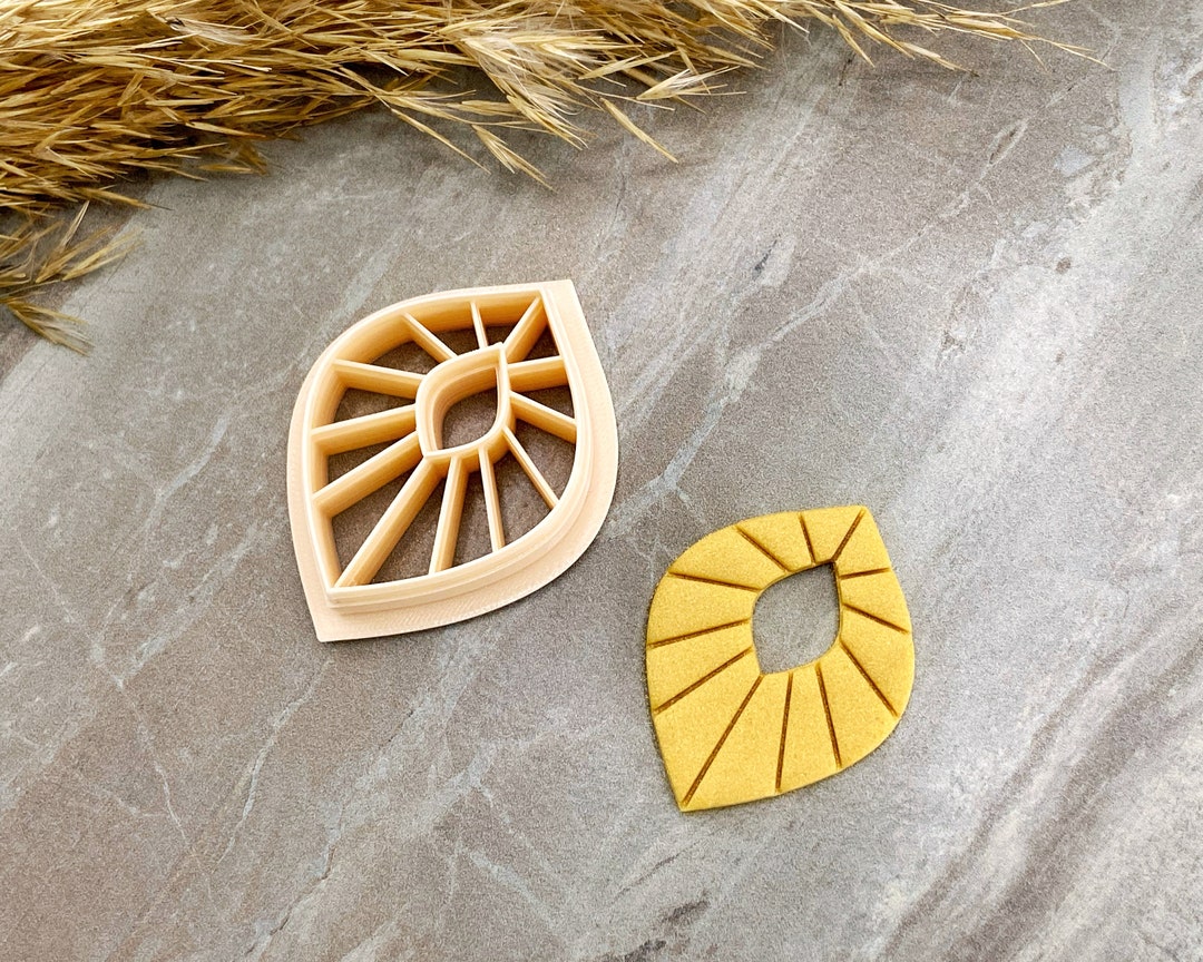 Diamond Drop With Lines Clay Cutter, Polymer Clay Earring Cutter ...