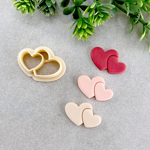Stacked Hearts Clay Cutter Heart Shaped Polymer Clay Cutter - Etsy