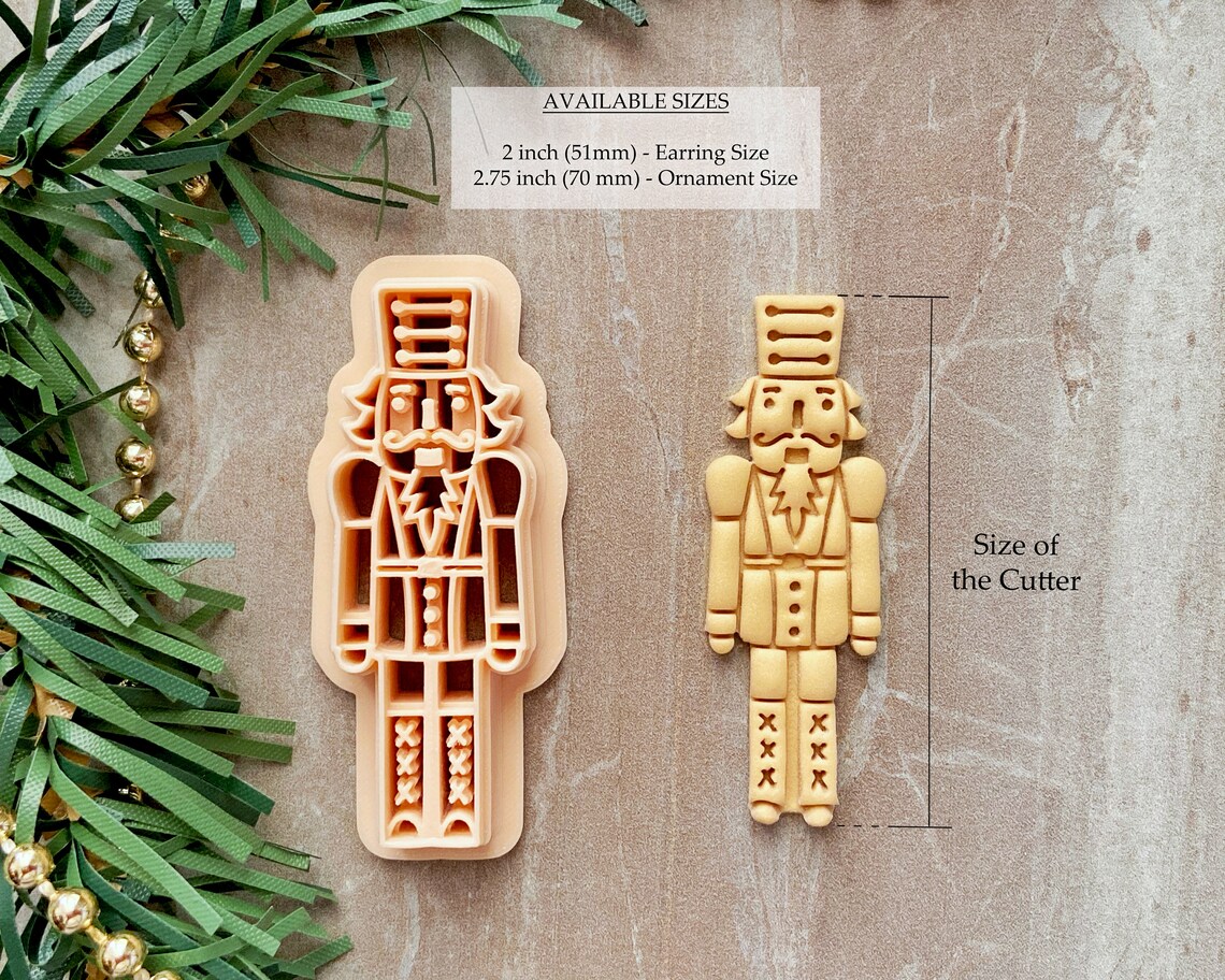 Nutcracker Christmas Clay Cutter, Polymer Clay Cutter for Earrings ...