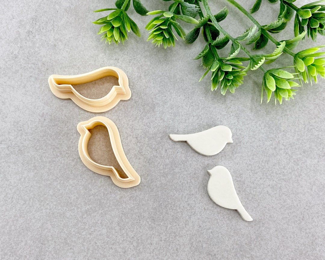 Birds Spring Clay Cutter Set Bird Shaped Embossing Polymer - Etsy