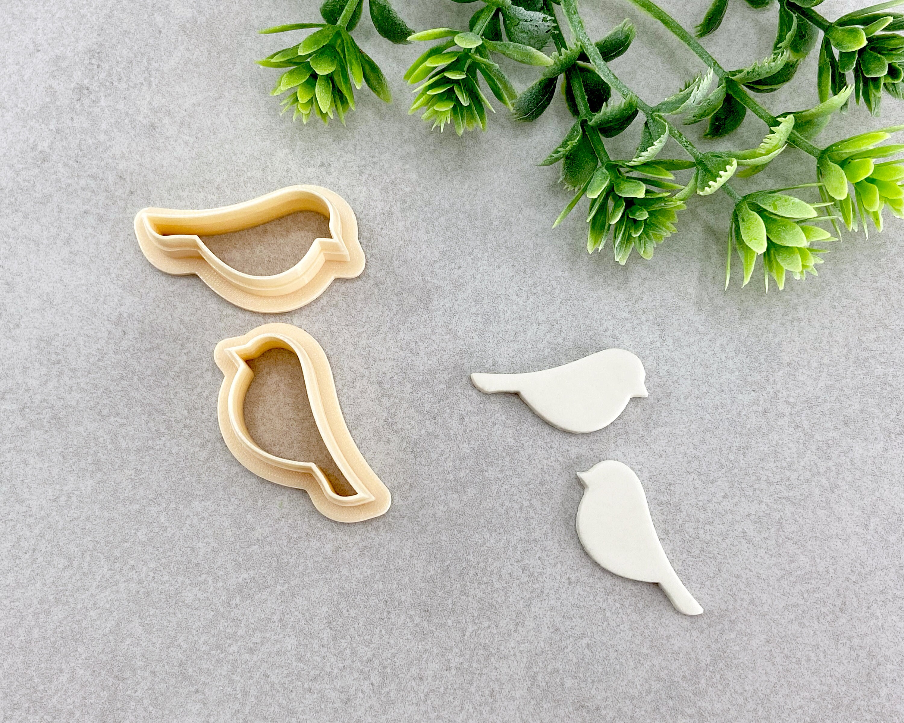 Birds Spring Clay Cutter Set Bird Shaped Embossing Polymer - Etsy