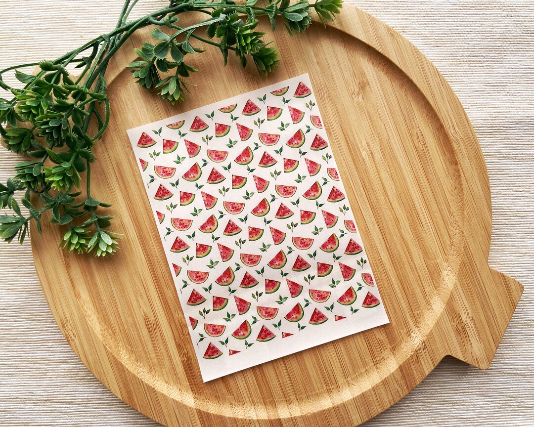 Watermelons Summer Clay Transfer Sheet, Water Soluble Transfer Paper ...