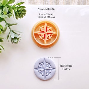 Compass Summer Clay Cutter, Compass Rose Summer Polymer Clay Cutter ...