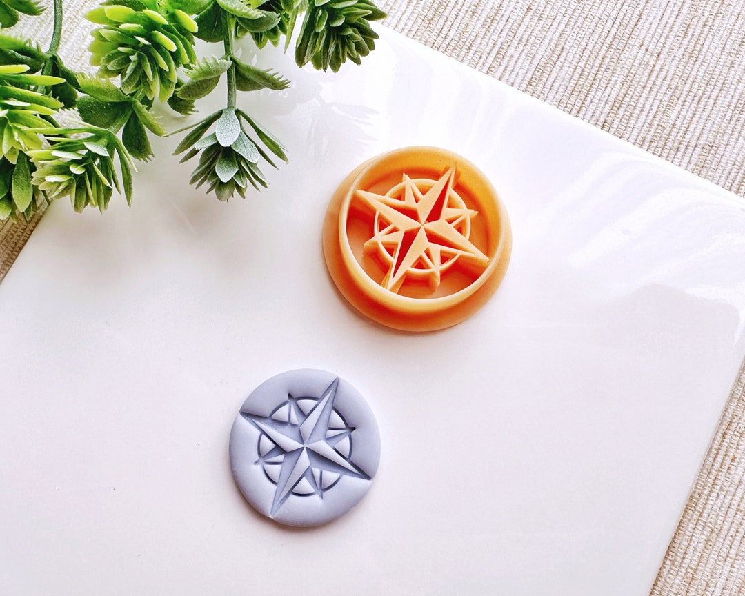 Compass Summer Clay Cutter, Compass Rose Summer Polymer Clay Cutter ...