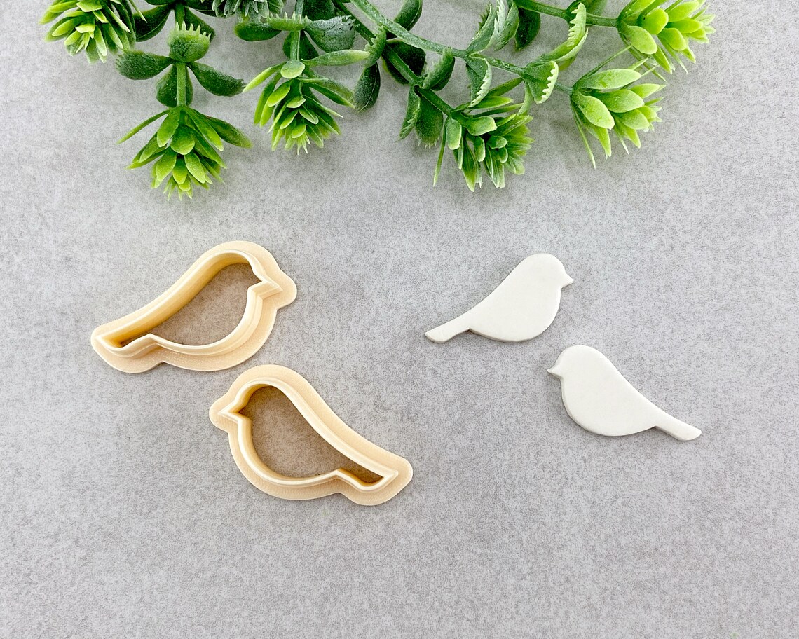 Birds Spring Clay Cutter Set Bird Shaped Embossing Polymer - Etsy