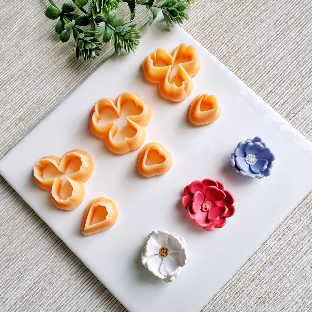 Petal Flower Maker Spring Clay Cutter Sets, Polymer Clay Cutter for ...
