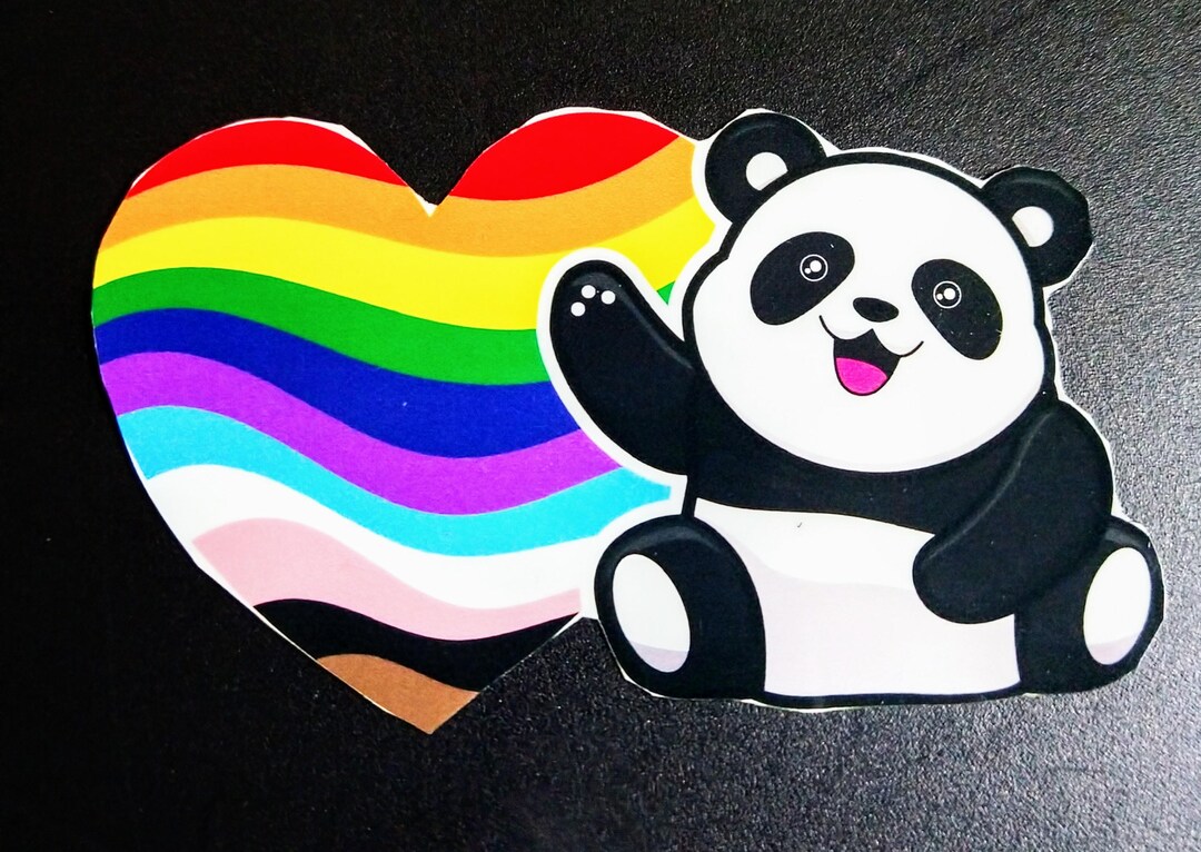 LGBTQIA Pride Panda Sticker - Etsy