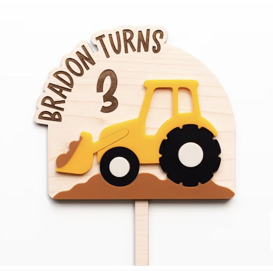 Tractor Cake Topper | Farmer Birthday Party | Tractor Birthday Party - Etsy