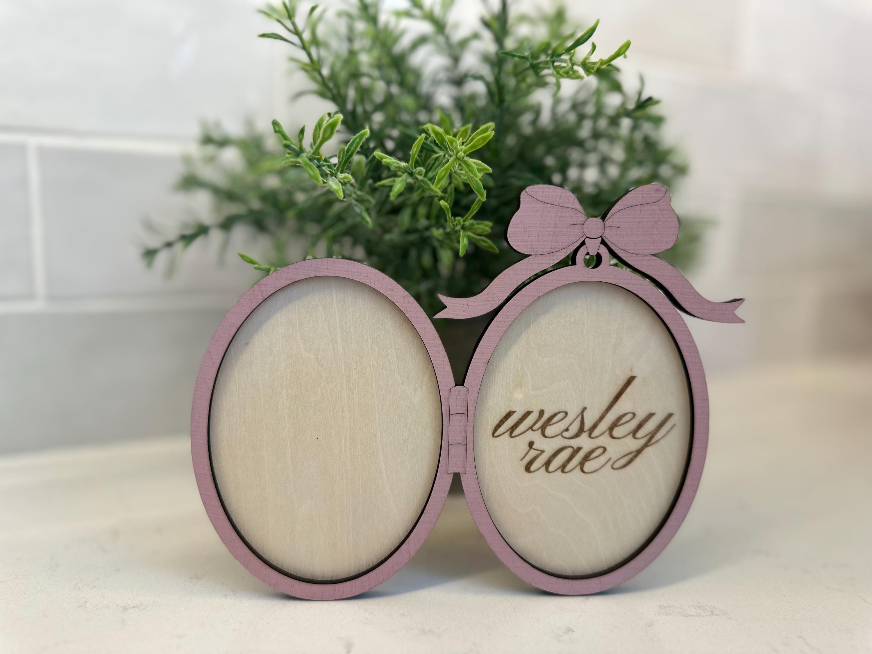Birth Announcement Sign | Locket Name Sign | Vintage Announcement Sign ...