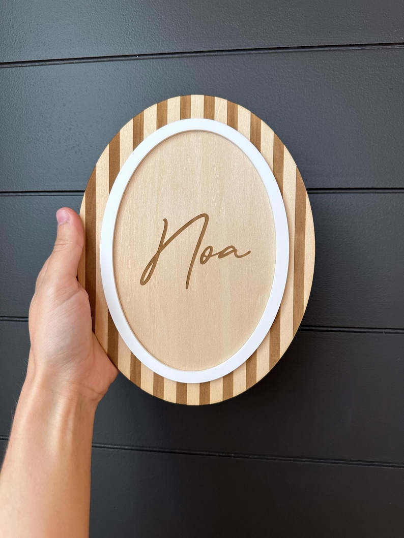 Striped Baby Name Sign | Striped Baby Monthly Milestones | Baby ...