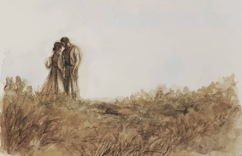 Pioneer Couple Digital Print - Etsy