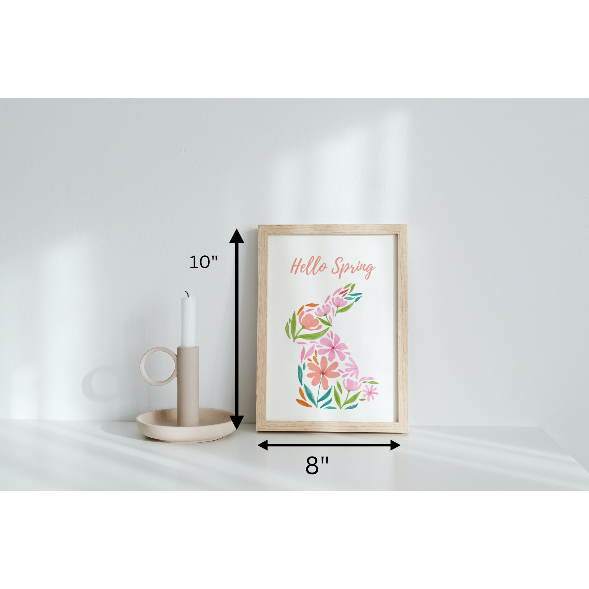 Rabbit Printable, Spring Wall Art, Spring Wall Decor, Rabbit Mosaic ...