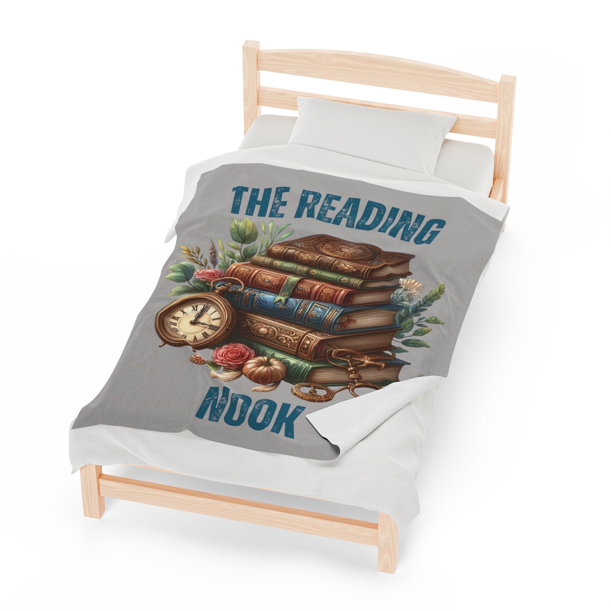 Reading Nook Velveteen Plush Blanket, Reading Lover Gift Throw, Book ...