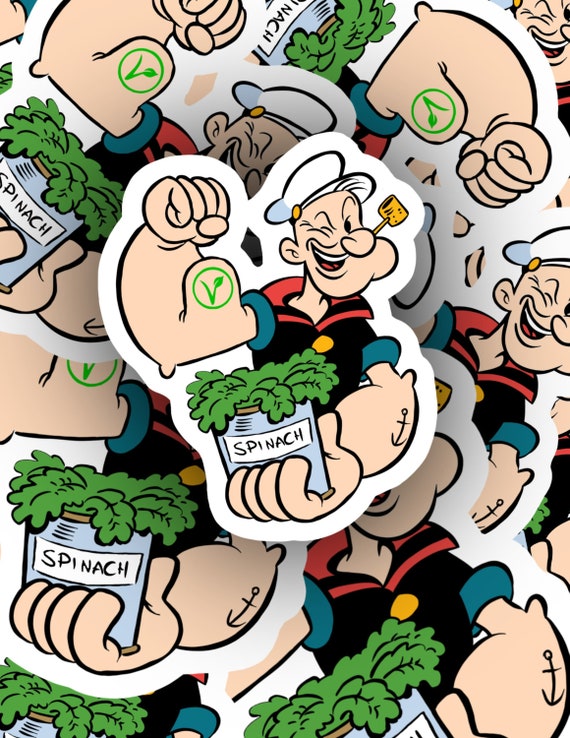 Vegan Popeye Sticker - Etsy