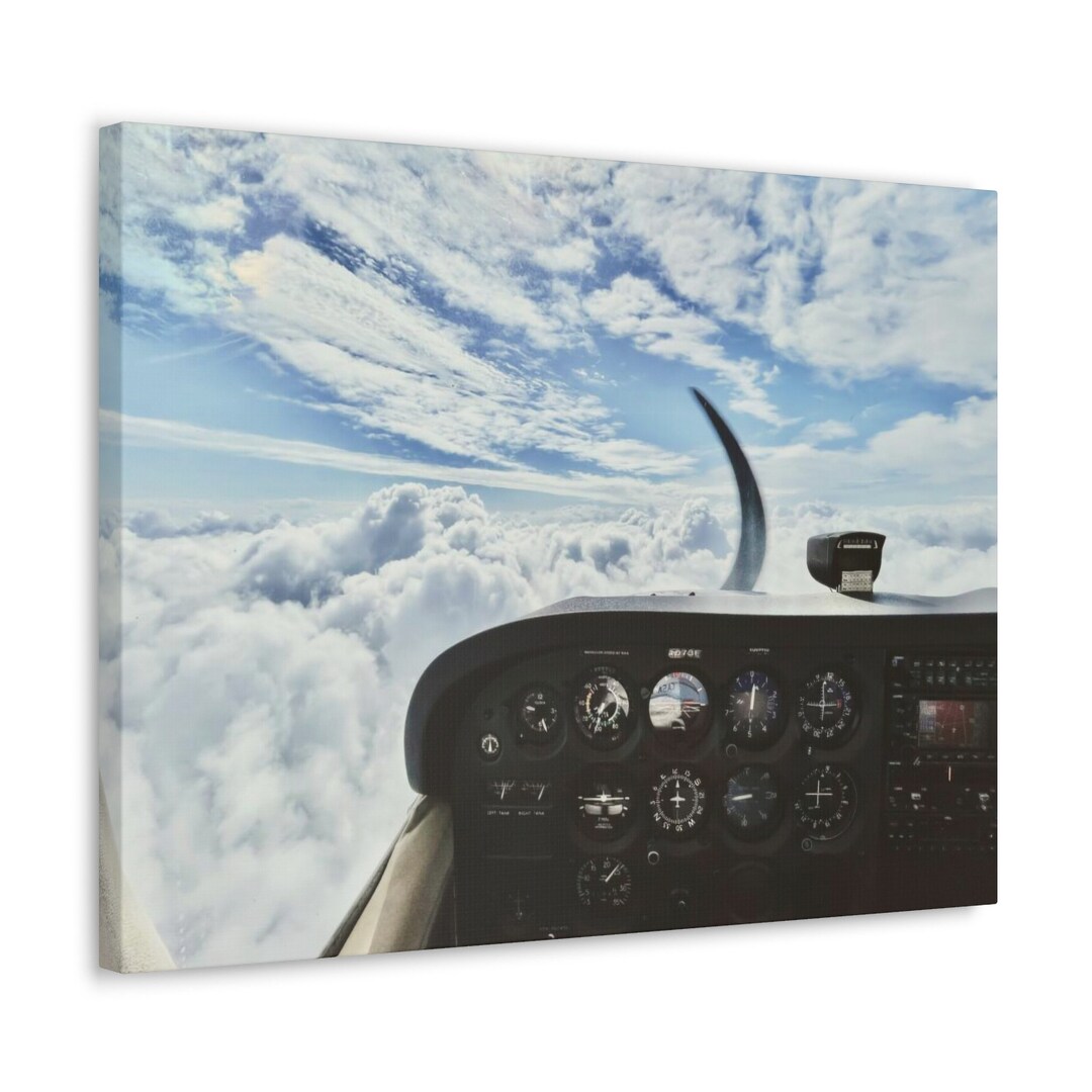 Skyhawk Cessna Canvas Wall Art, Aviation Art, Home Decoration ...