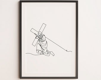 Christian Line Art | Etsy