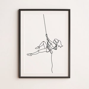 Minimalist Hiking Line Art, Traveler Wall Art, Digital Download Print ...