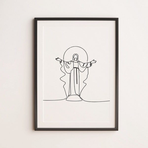 Christian Line Art - Etsy