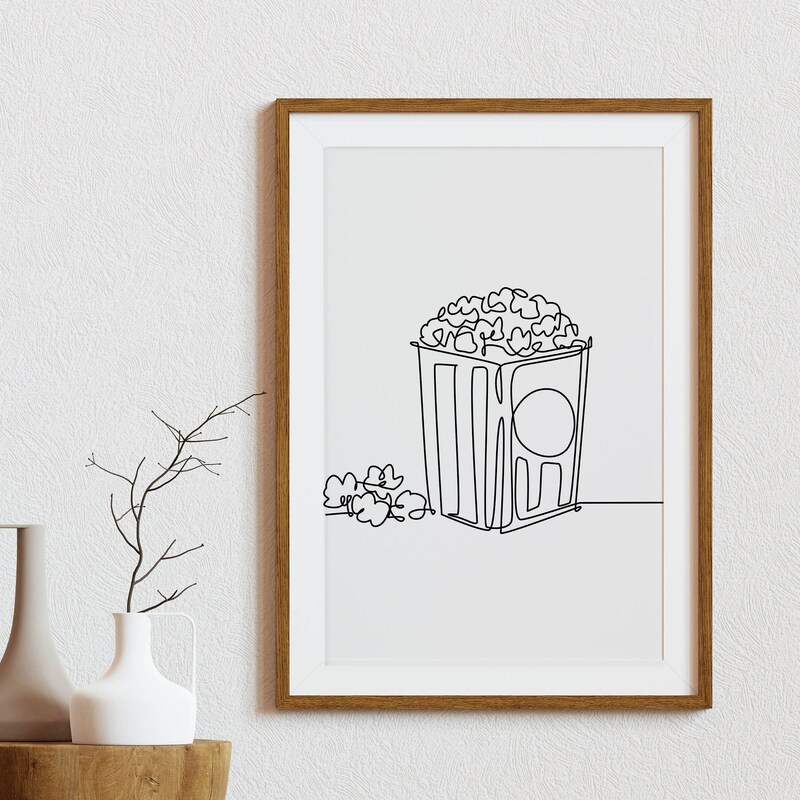 Popcorn Cinema Poster - Etsy