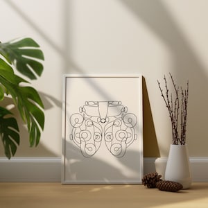 Minimalist Optical Eye Lens Line Art, Digital File, Gift Print, Medical ...