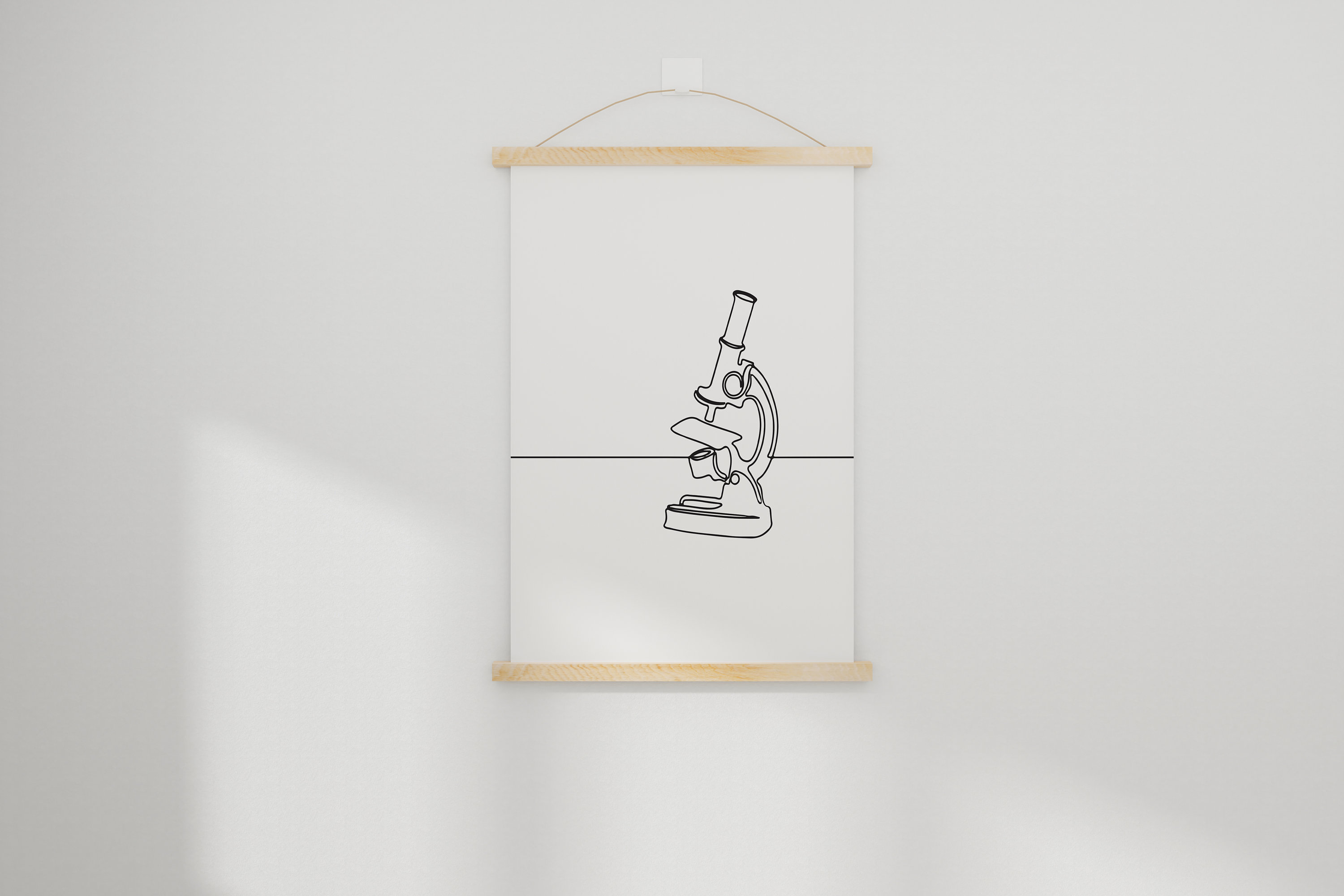 Minimalist Microscope Line Art, Digital Download, Science Print - Etsy
