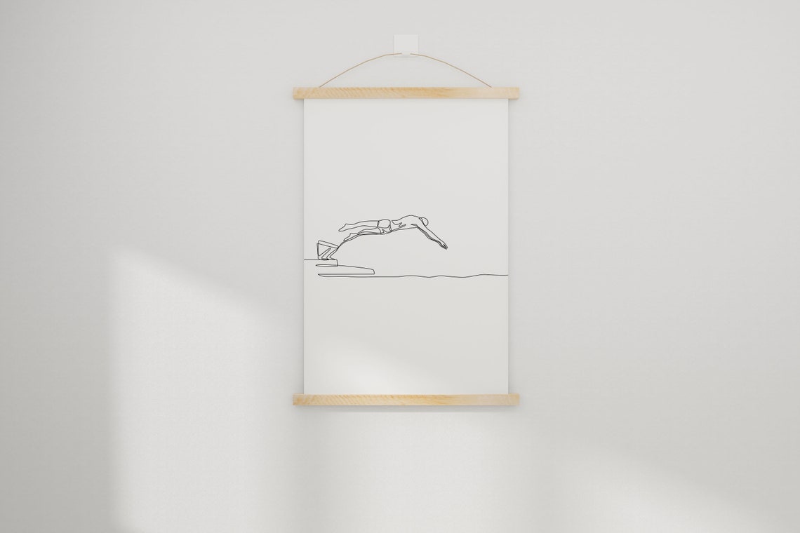 Minimalist Swimmer Line Art, Digital Download, Sport Print, Athlete Men ...