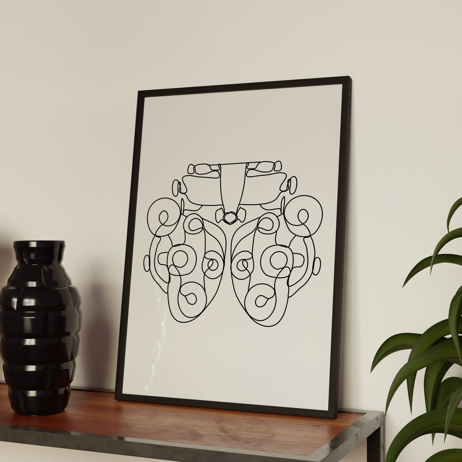 Minimalist Optical Eye Lens Line Art, Digital File, Gift Print, Medical ...