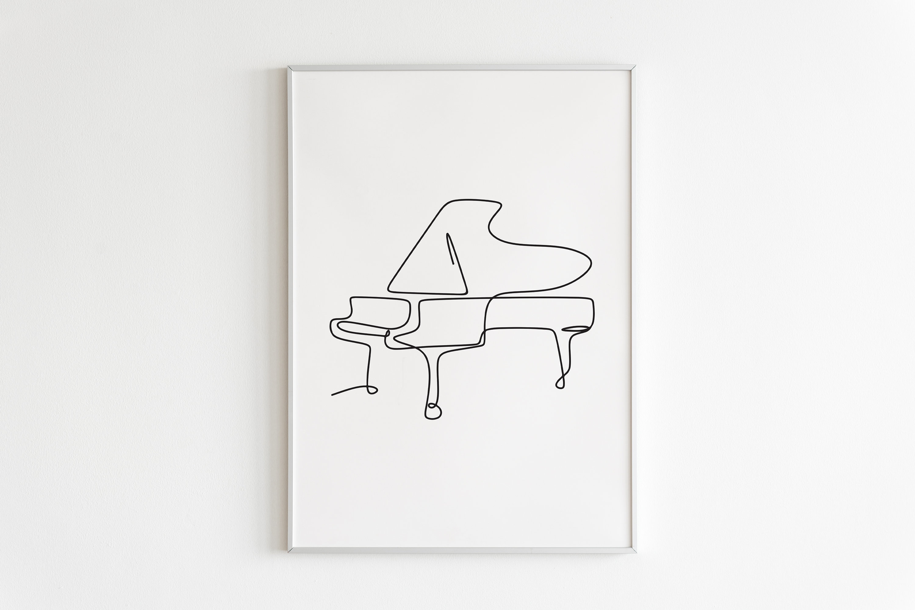Minimalist Piano Line Art, Music Wall Art, Digital Download Print - Etsy