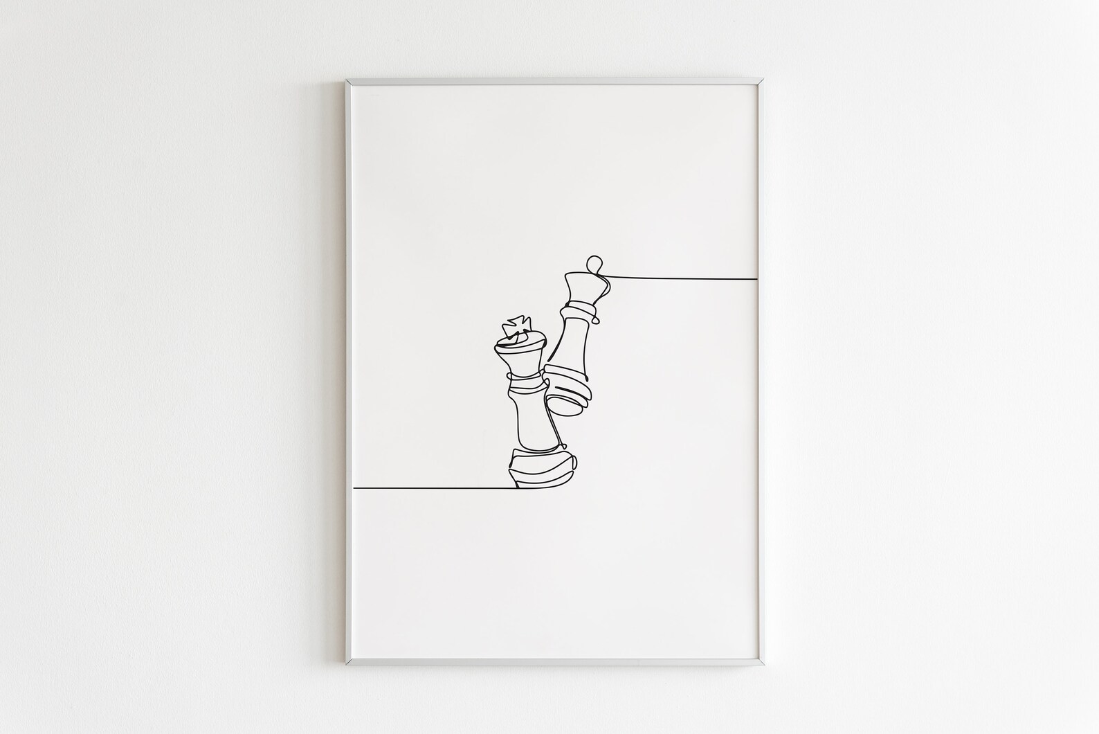 Minimalist Chess Line Art Digital Download Game Print - Etsy