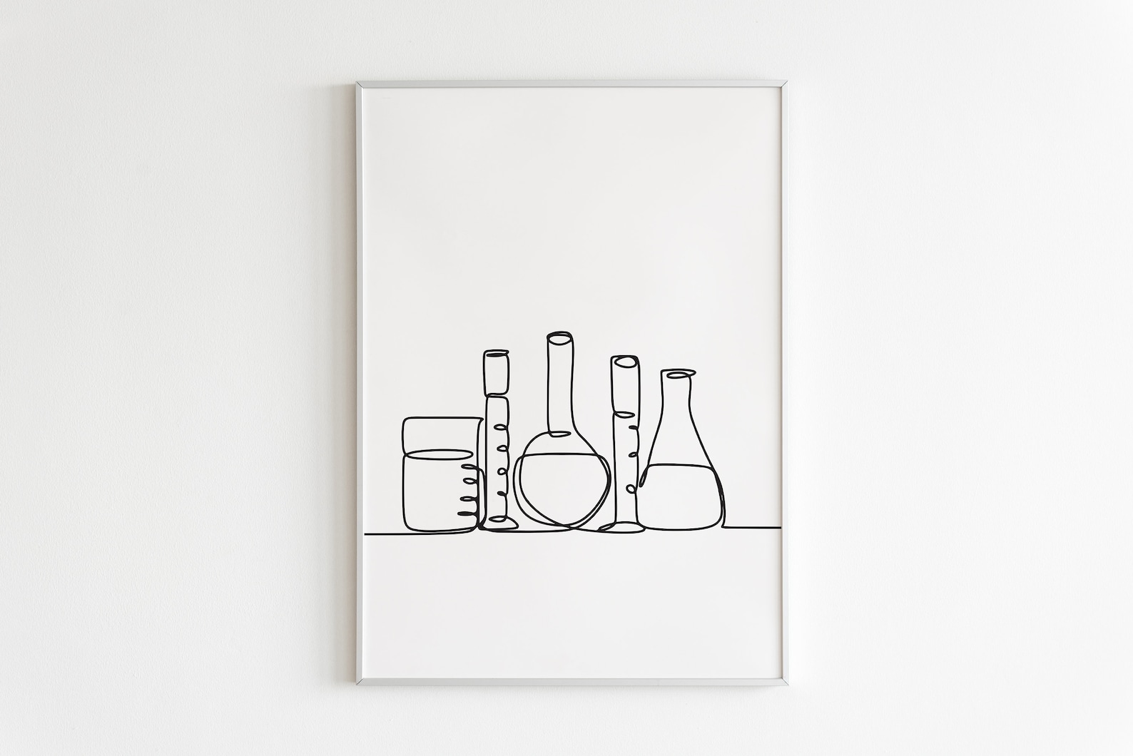 Minimalist Science Line Art Digital Download Chemistry Print - Etsy
