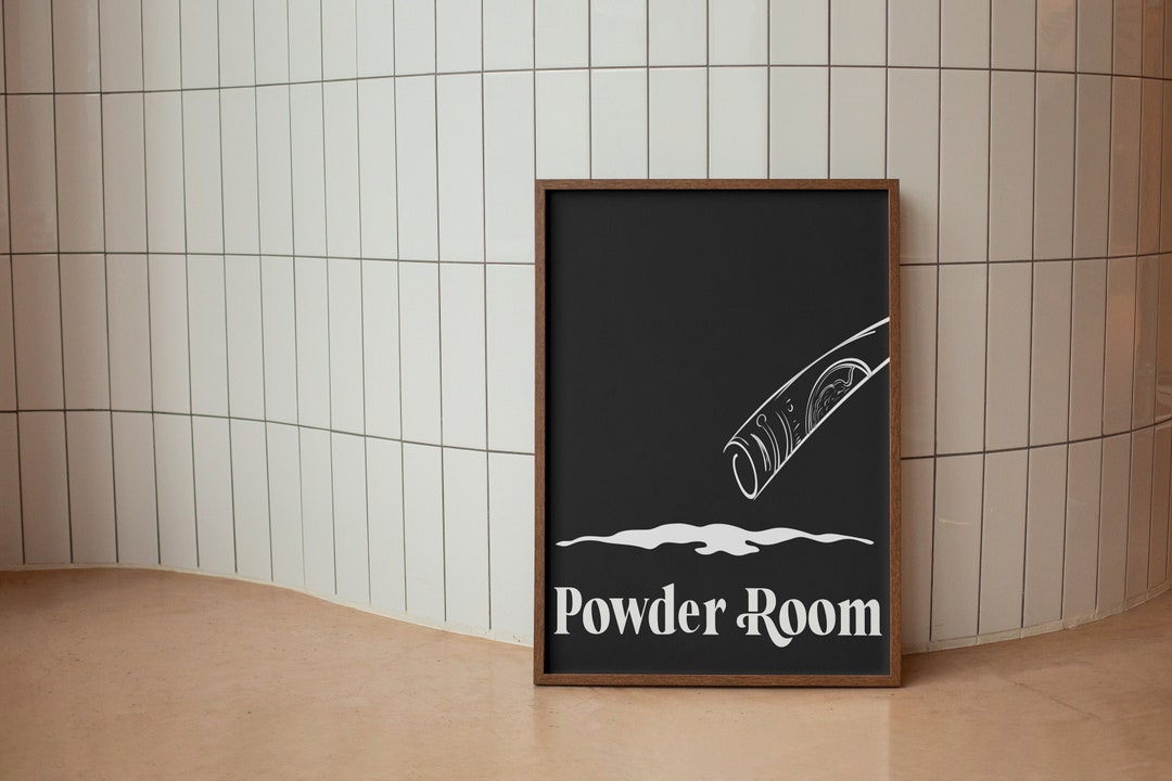 Funny Bathroom Wall Art, Powder Room Poster, Quote Room Decoration ...
