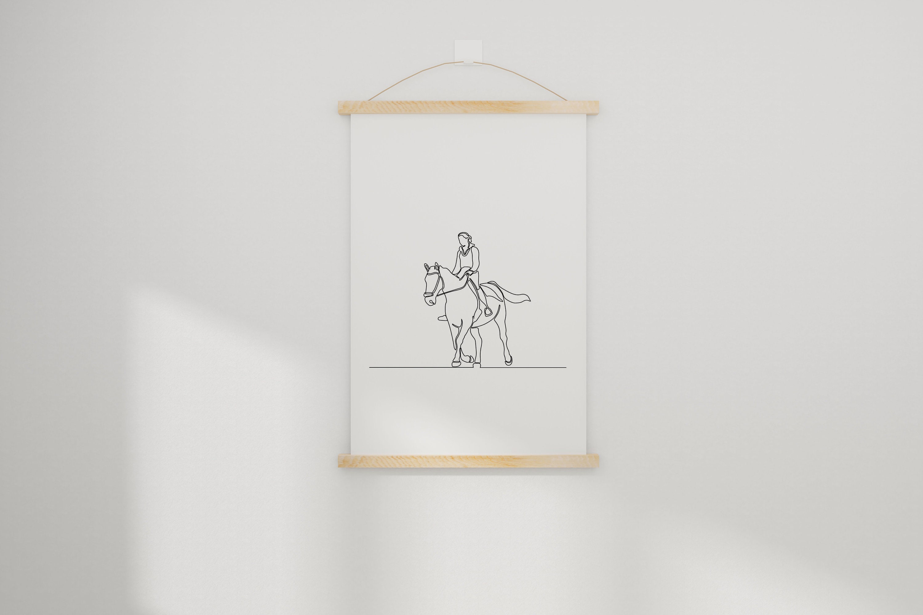 Minimalist Horse Rider Line Art Digital Download Dressage - Etsy