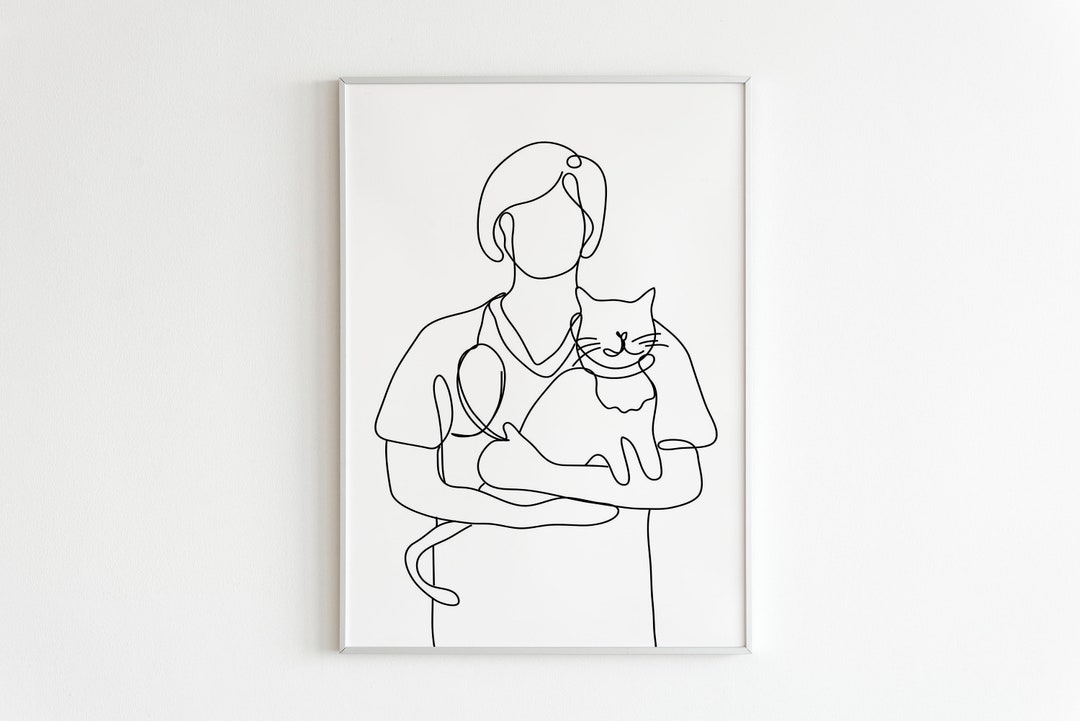 Veterinary Line Art, Vet Office, Clinic Decoration, Animal Hospital ...