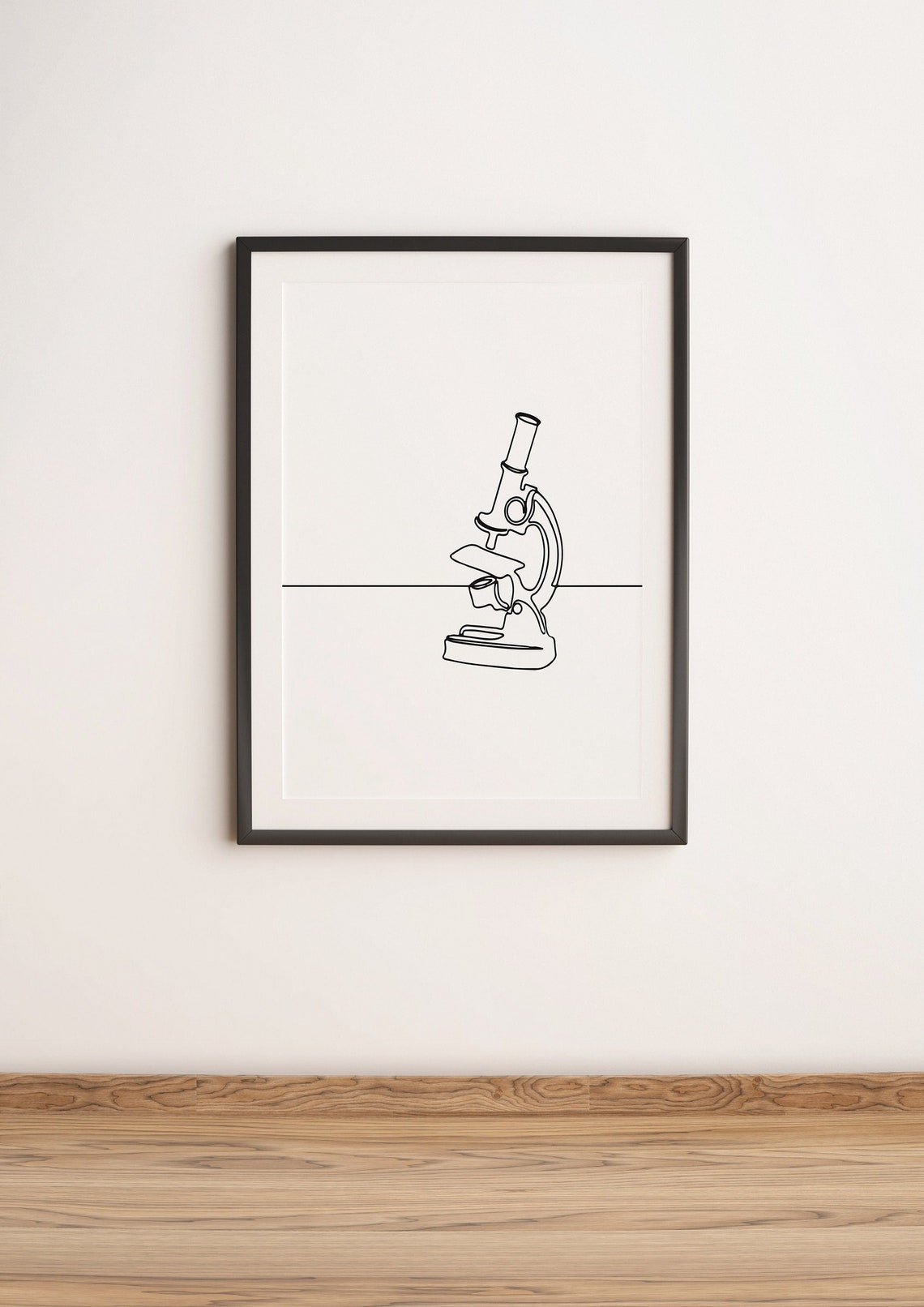 Minimalist Microscope Line Art Digital Download Science | Etsy