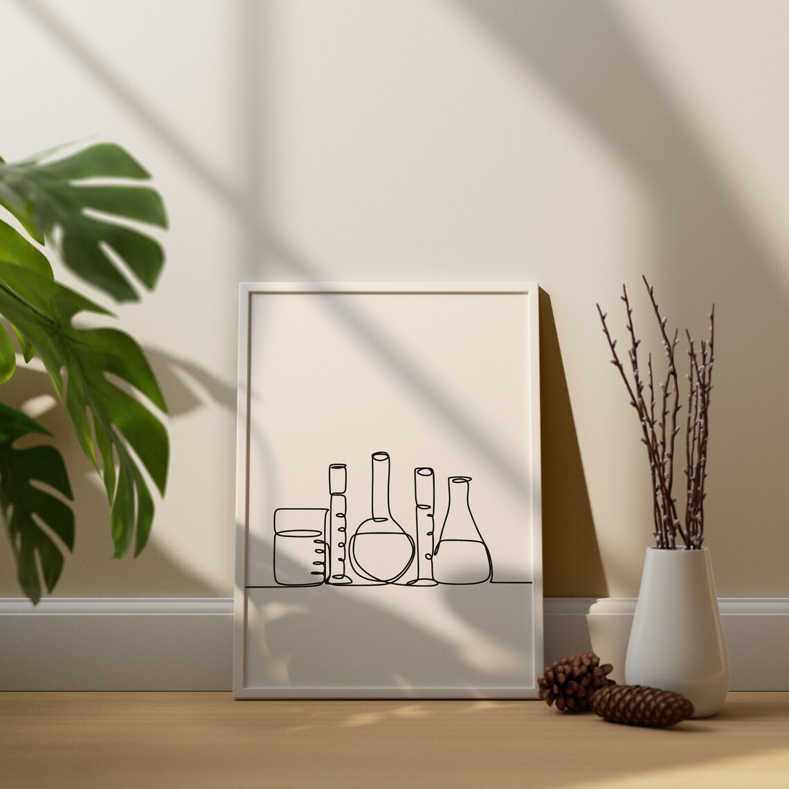 Minimalist Science Line Art Digital Download Chemistry Print - Etsy