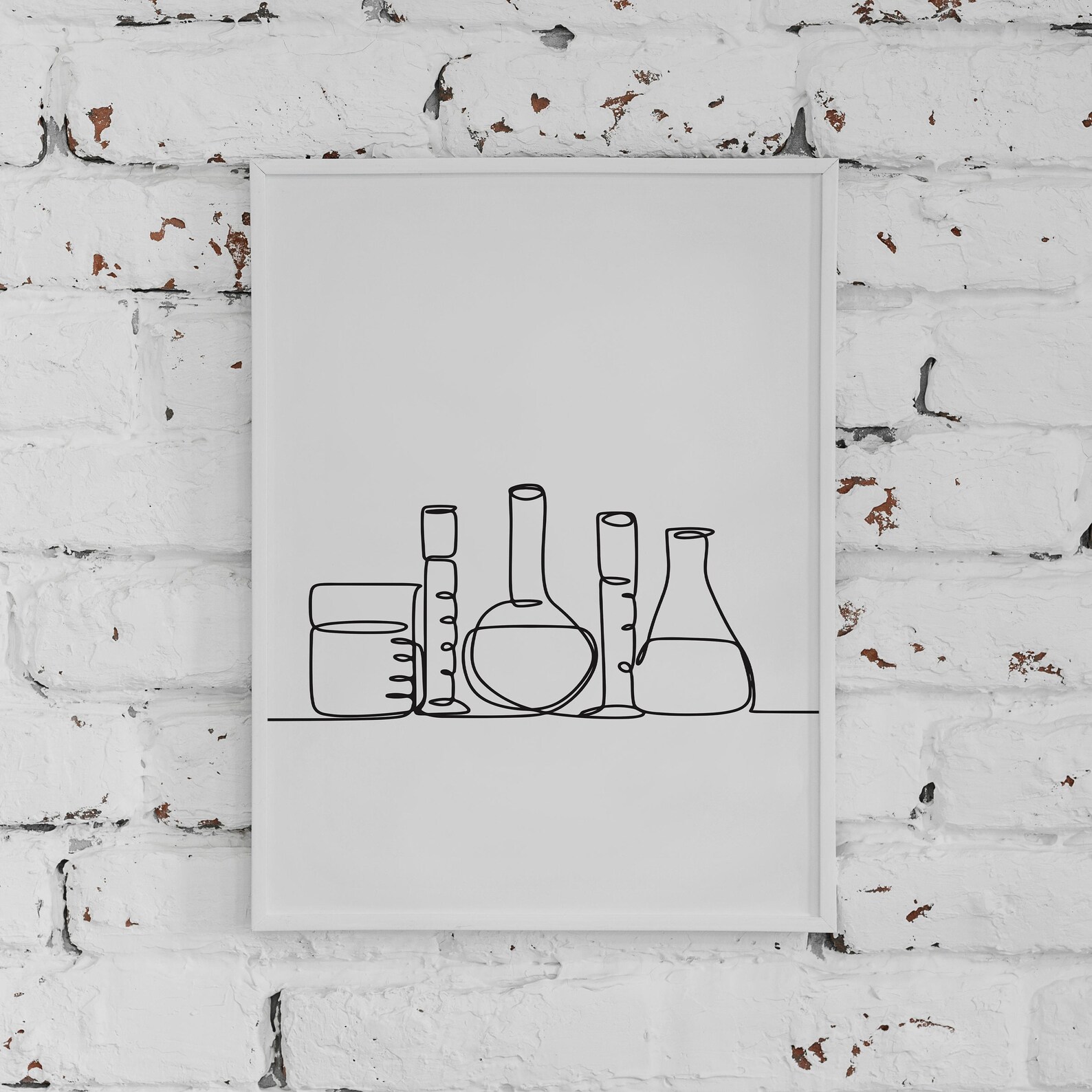 Minimalist Science Line Art Digital Download Chemistry Print - Etsy