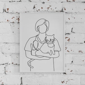 Veterinary Line Art, Vet Office, Clinic Decoration, Animal Hospital ...