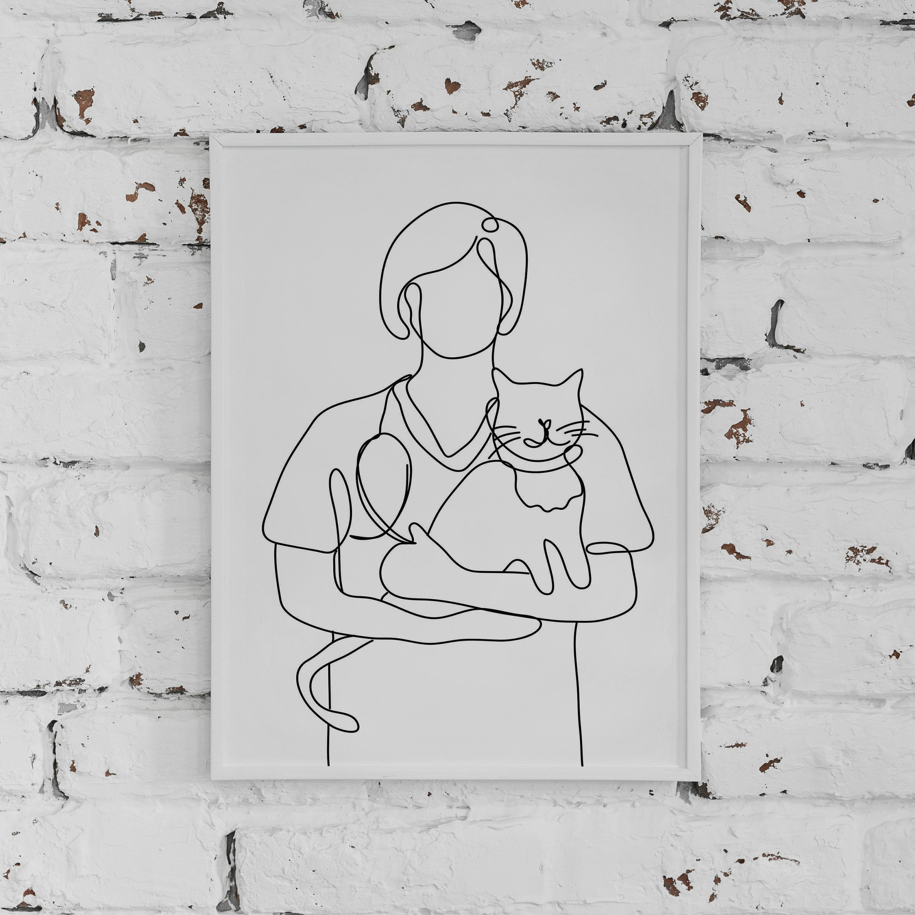 Veterinary Line Art, Vet Office, Clinic Decoration, Animal Hospital ...