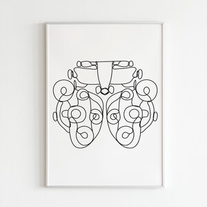 Minimalist Optical Eye Lens Line Art, Digital File, Gift Print, Medical ...