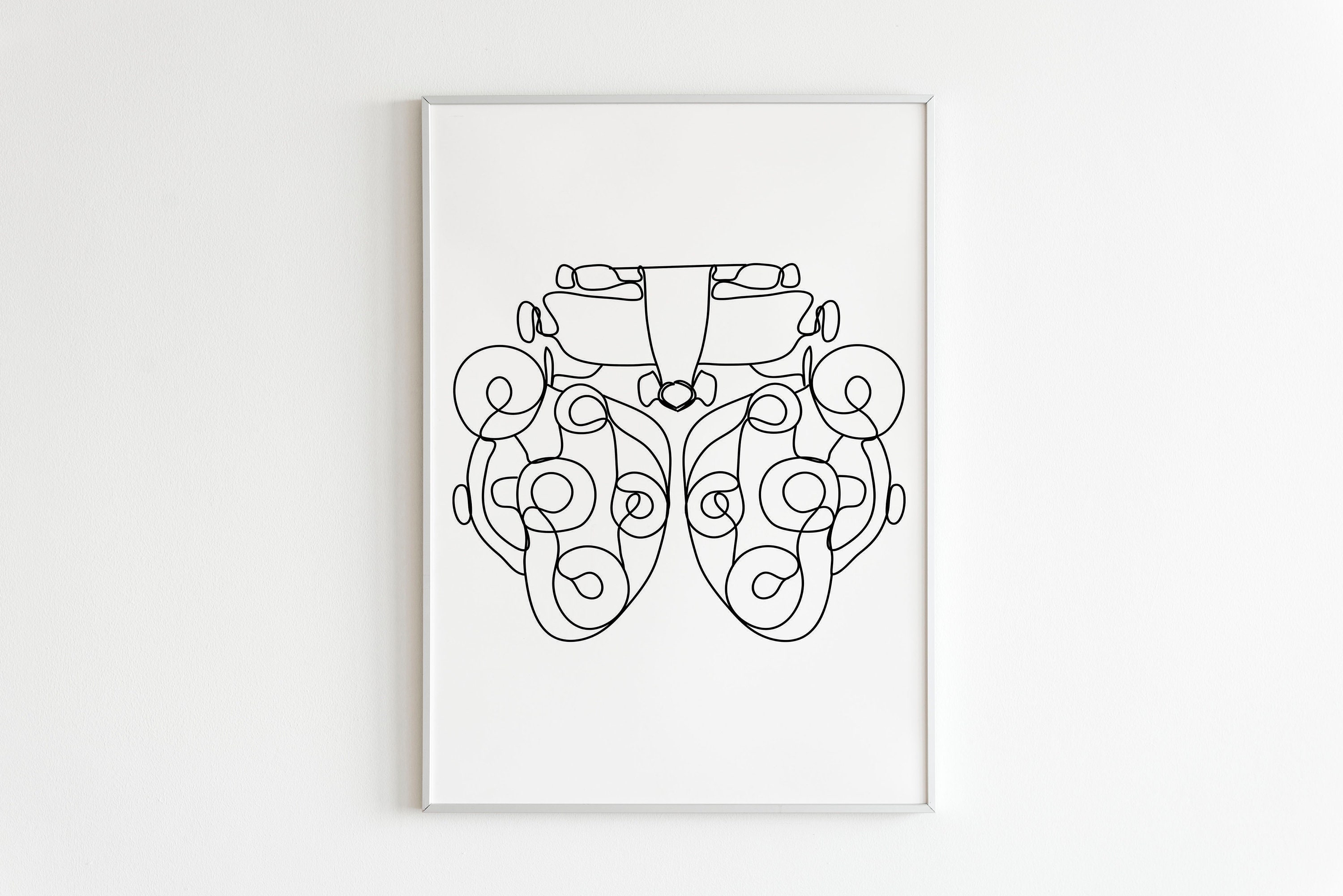 Minimalist Optical Eye Lens Line Art, Digital File, Gift Print, Medical ...