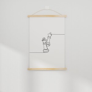 Minimalist Chess Line Art, Digital Download, Game Print - Etsy