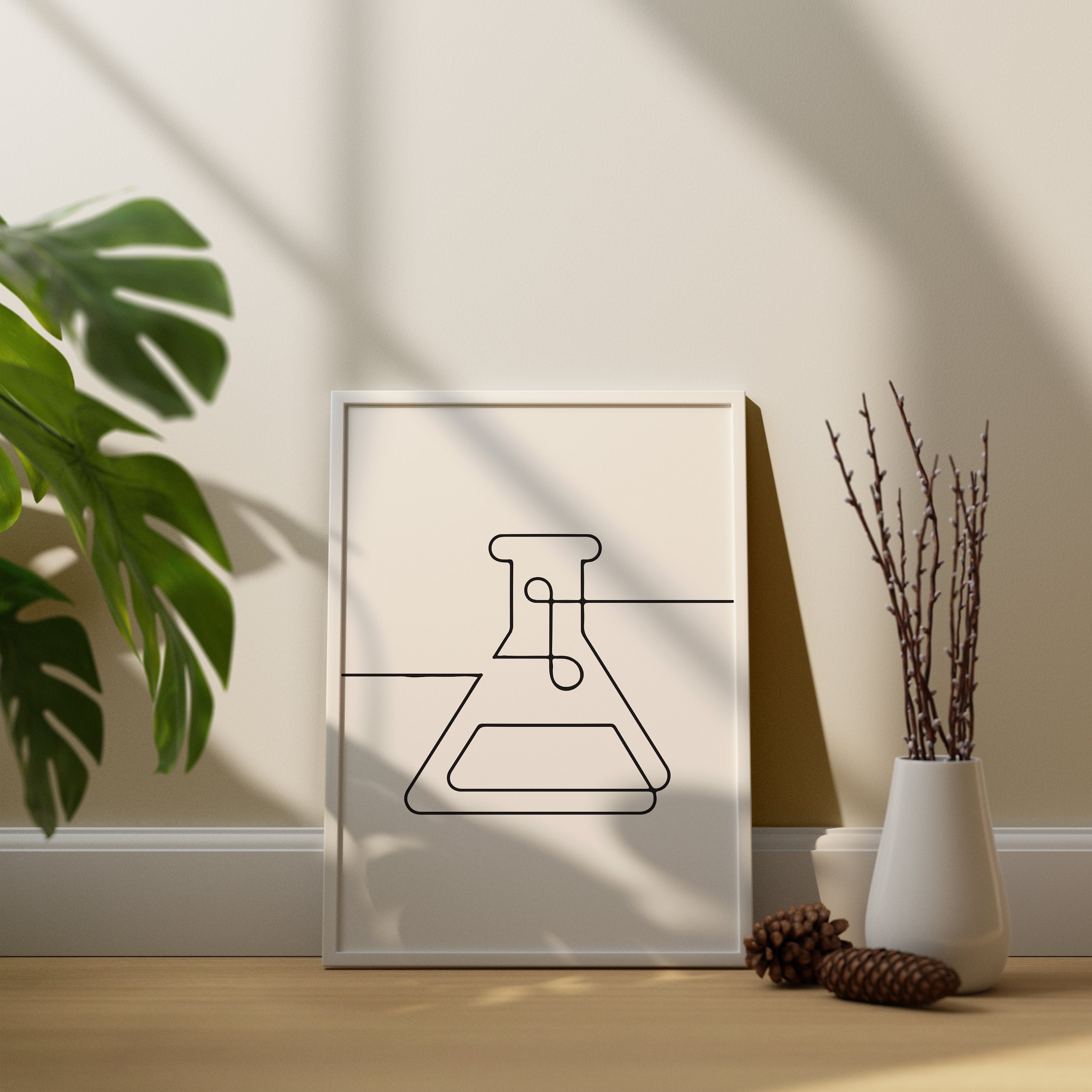 Minimalist Science Line Art, Digital Download, Chemistry Print - Etsy