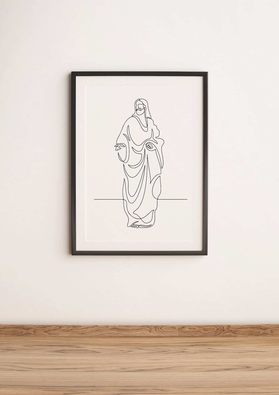 Minimalist Christian Line Art, Digital Download, Religious Print ...