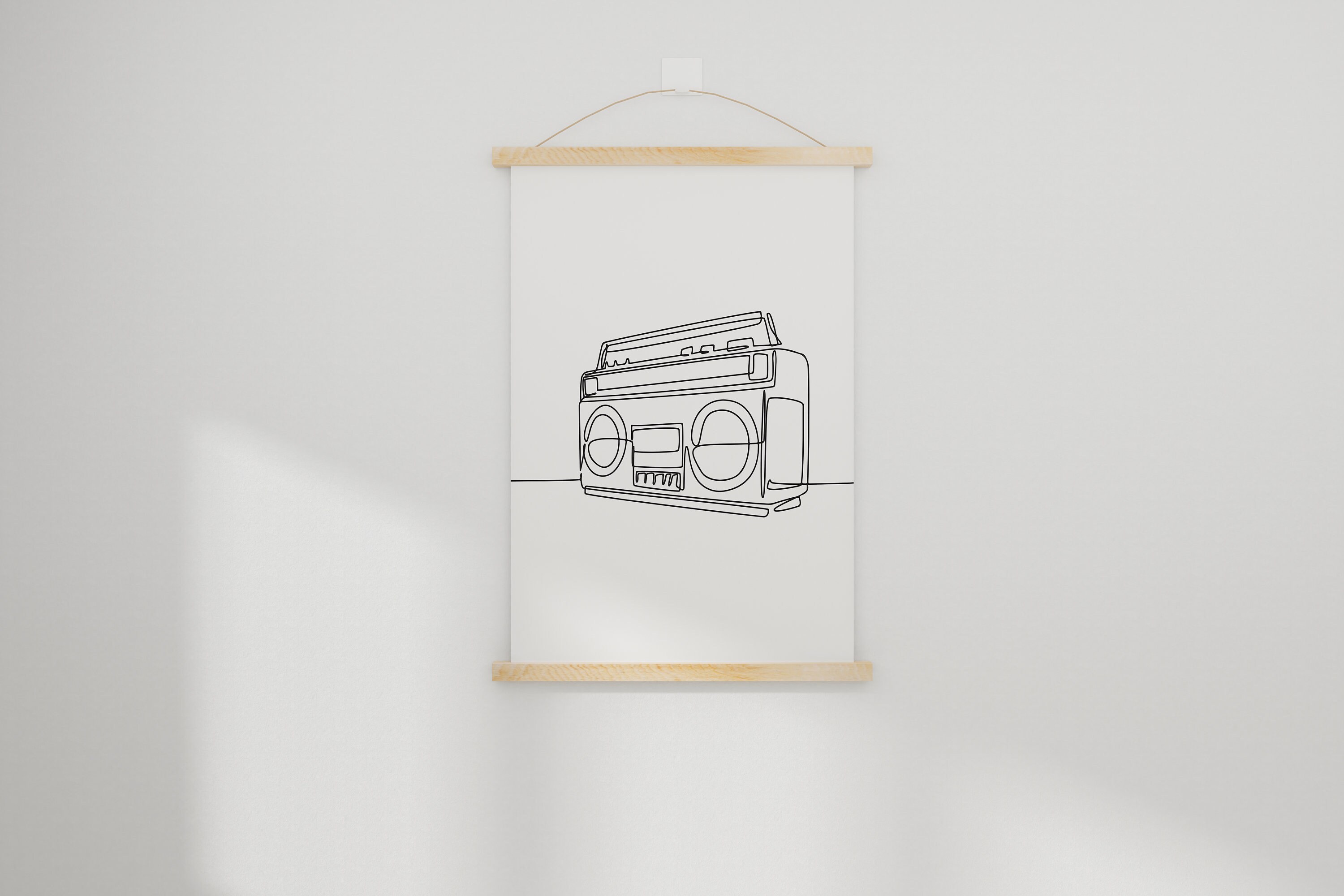 Minimalist Vintage Radio Line Art Music Wall Art Digital - Etsy