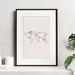Minimalist World Map Line Art, Digital Download, Earth Outline Sketch ...
