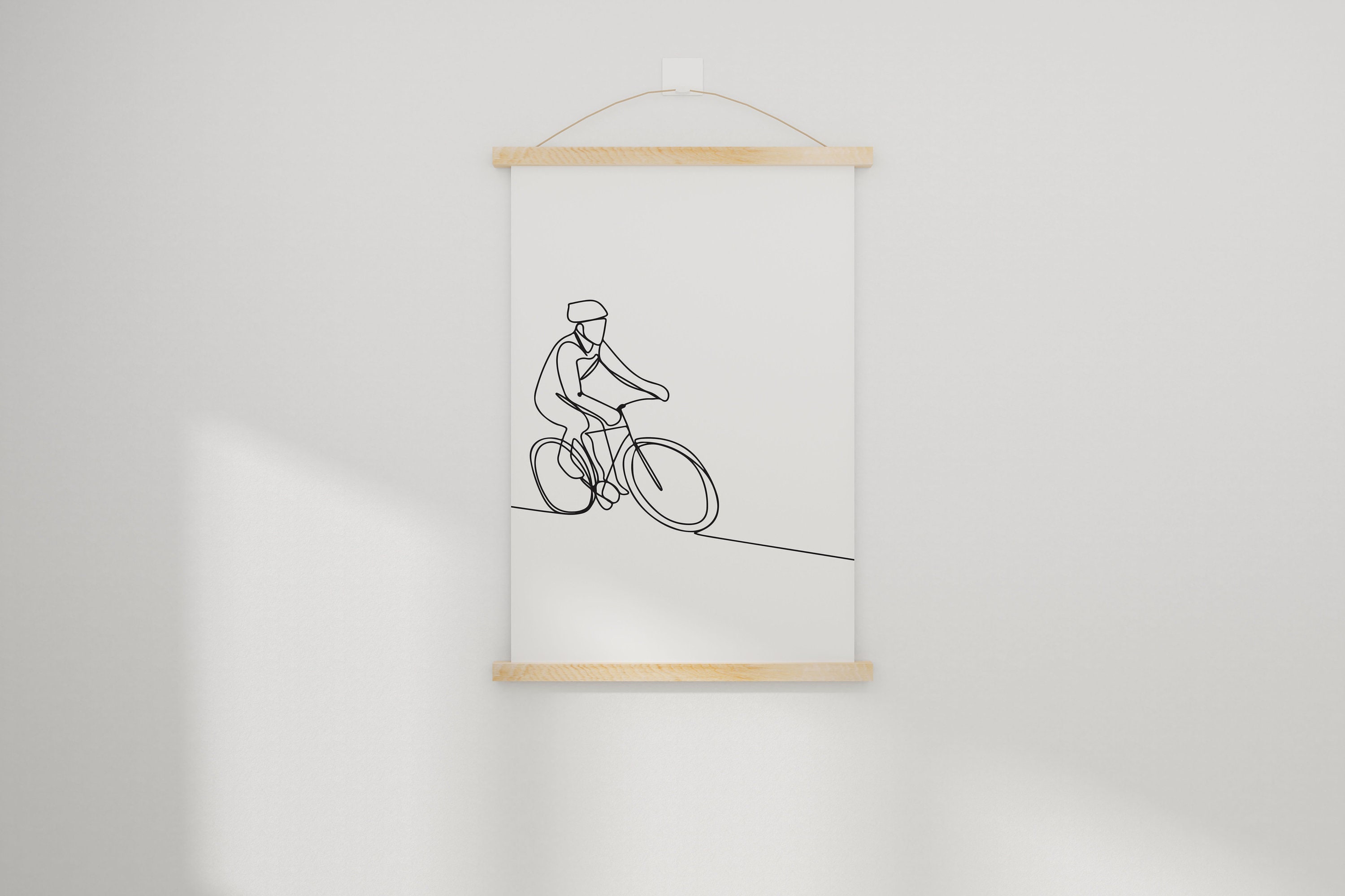Minimalist Biker Line Art, Digital Download, Extreme Bicycle Sport ...