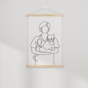 Veterinary Line Art, Vet Office, Clinic Decoration, Animal Hospital ...