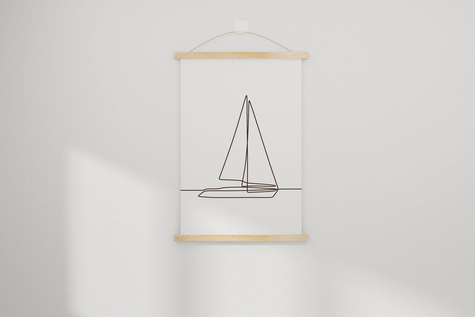 Minimalist Sail Boat Line Art, Digital Download, Continuous Drawing ...